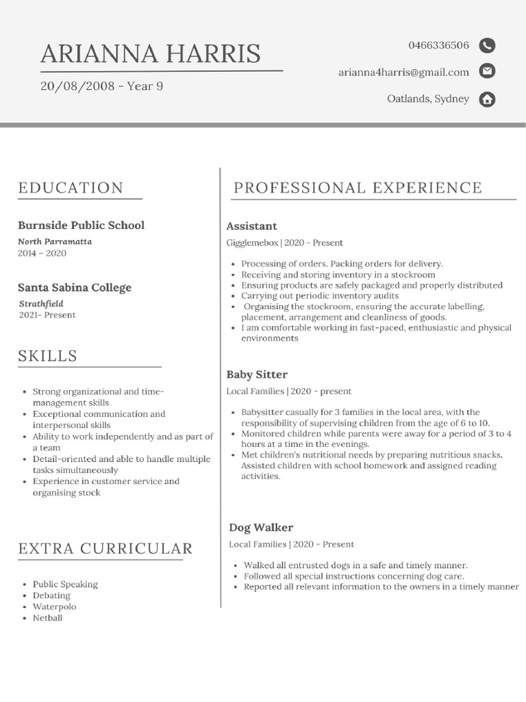 Arianna Harris - Resume | PDF