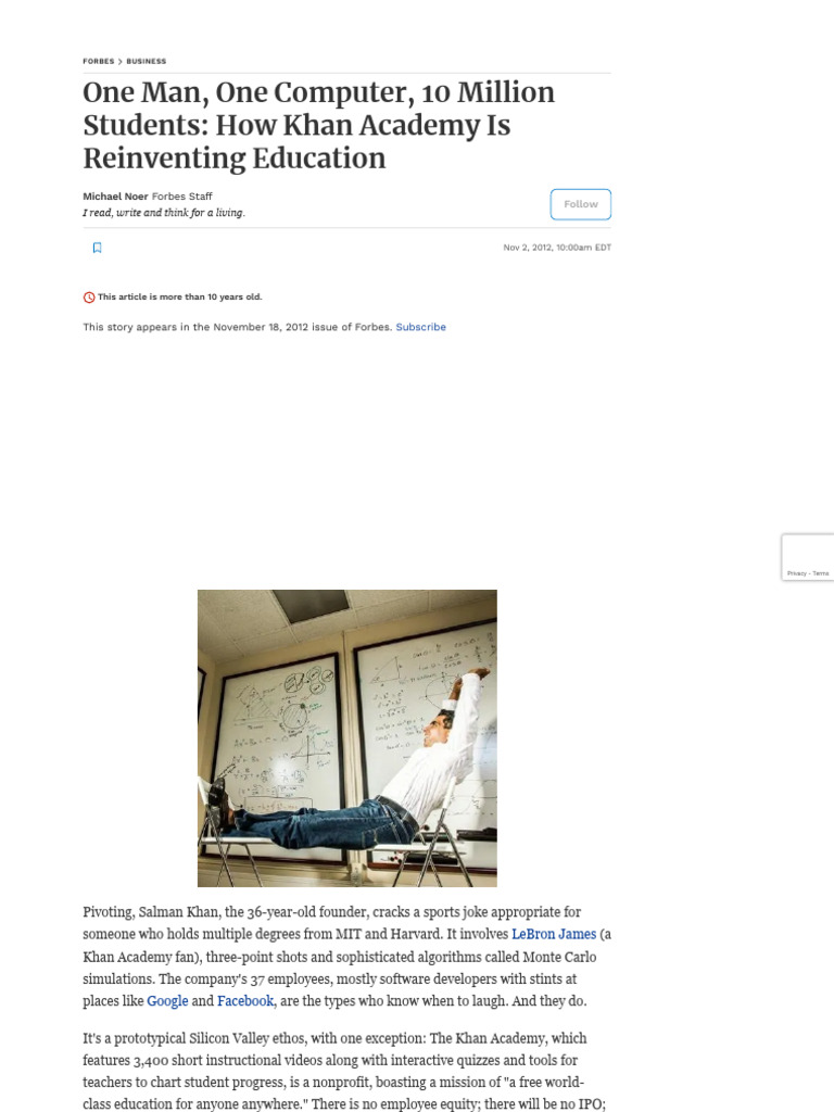 One Man, One Computer, 10 Million Students_ How Khan Academy Is ...