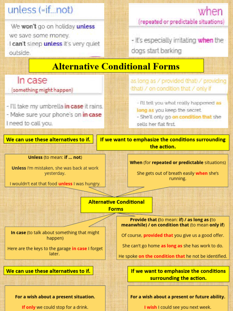 U4 2 Alternative Conditional Forms | PDF