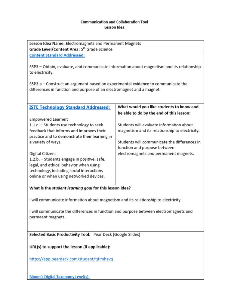 communication and collaboration tools - lesson idea - yamina choudhury | PDF | Collaboration ...