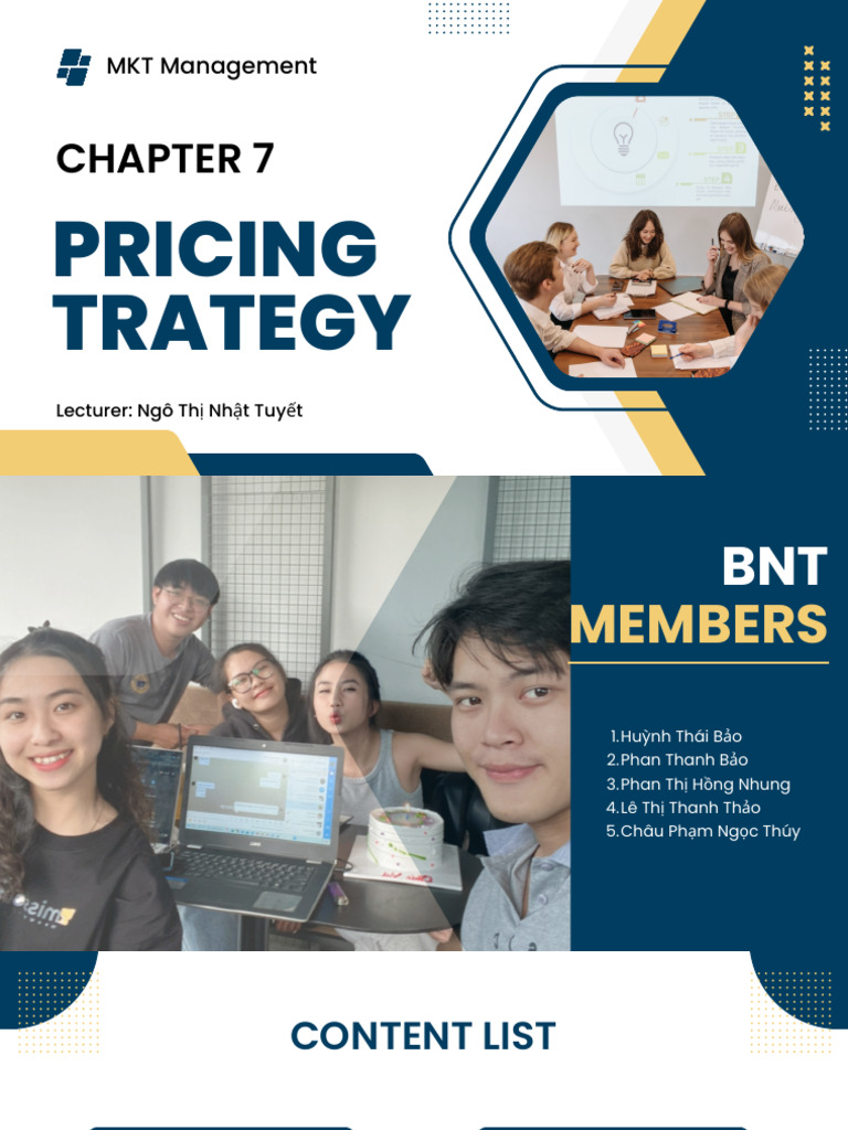 A16E _ BNT Group _ Chapter 7 _ MKT Management | PDF | Pricing | Prices