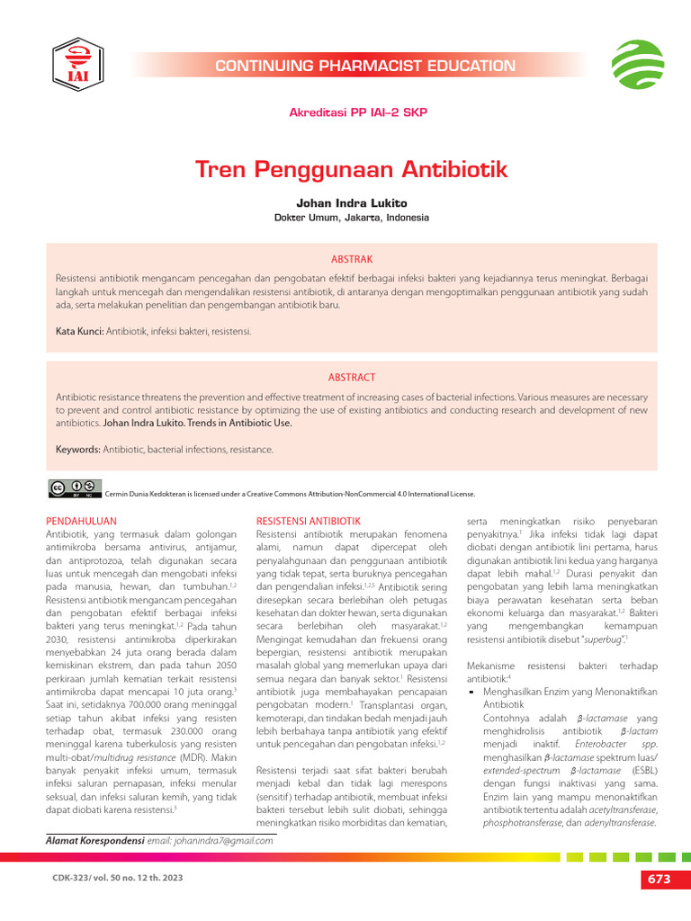 Resistensi Antibiotik dan Pencegahannya | PDF | Pengembangan Diri ...