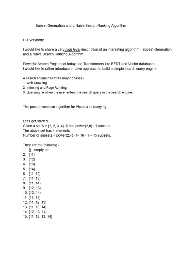 Search Ranking Algorithm | Download Free PDF | Search Engine Indexing | Computer Programming