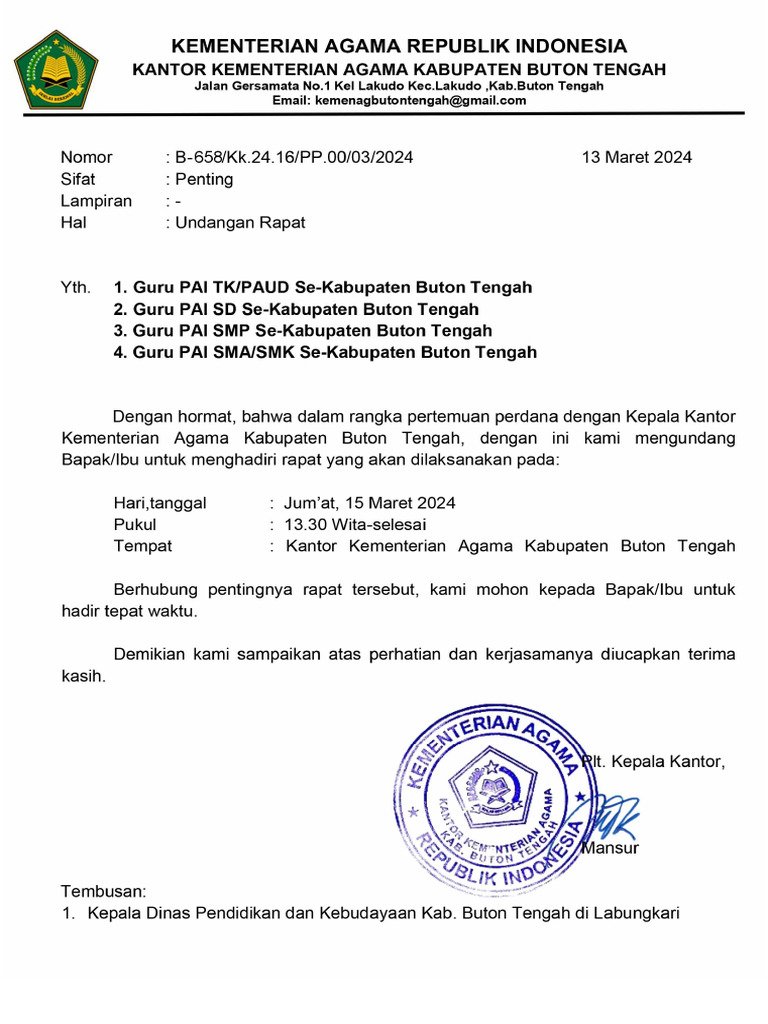 Undangan PAI | PDF
