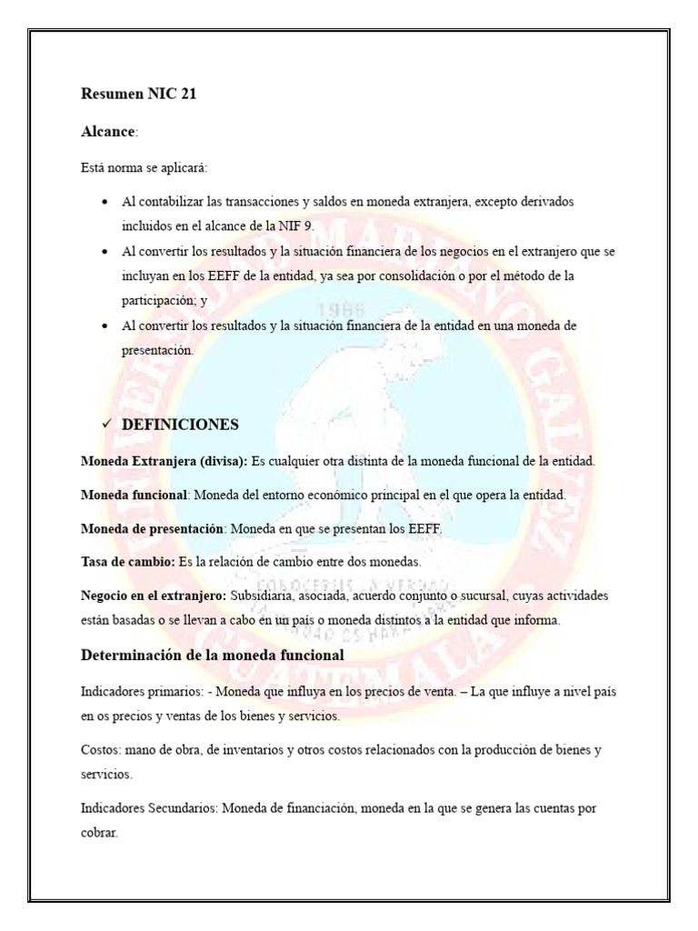 Resumen NIC 21 | PDF | normas internacionales de INFORMACION FINANCIERA ...