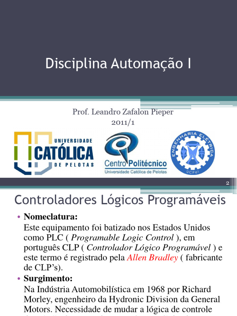 Introdução aos Controladores Lógicos Programáveis | PDF | Controlador ...