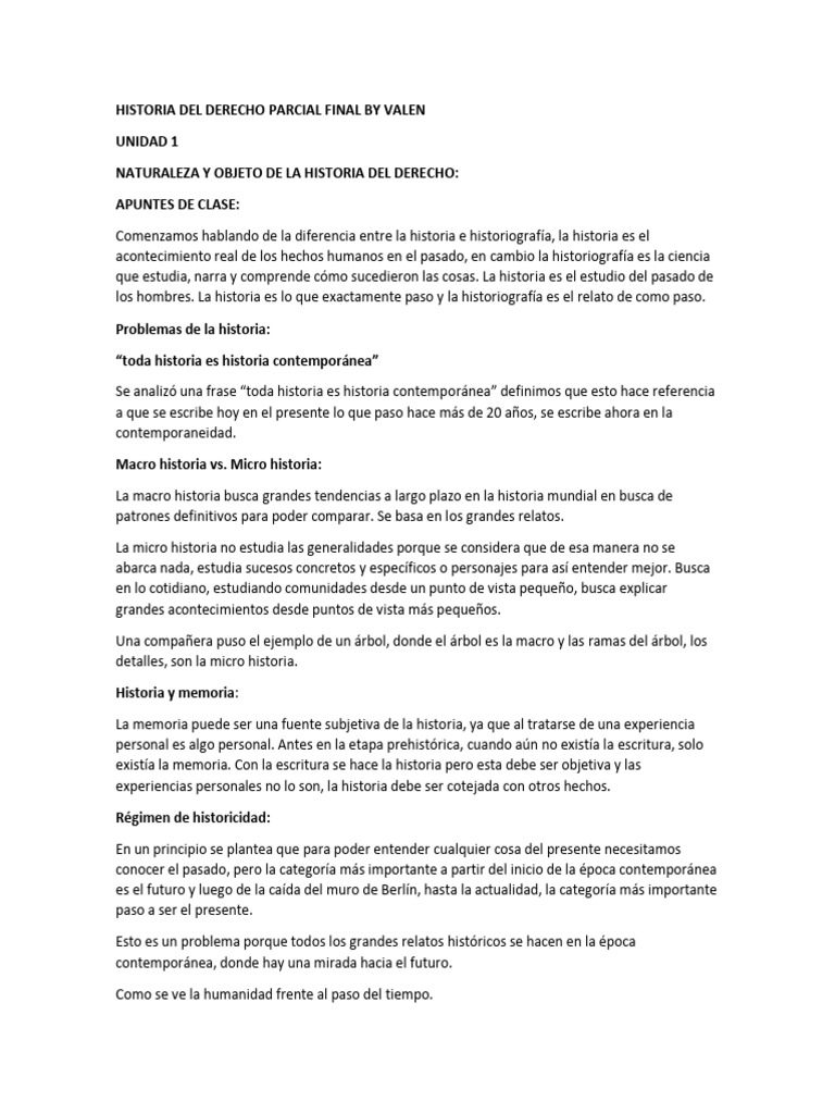 Historia Del Derecho Parcial Final by Valen | PDF | Institución | Roma antigua