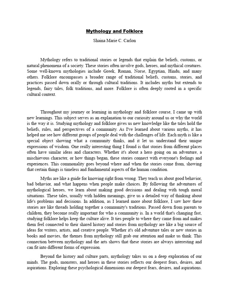 Mythology and Folklore | PDF | Folklore | Hero