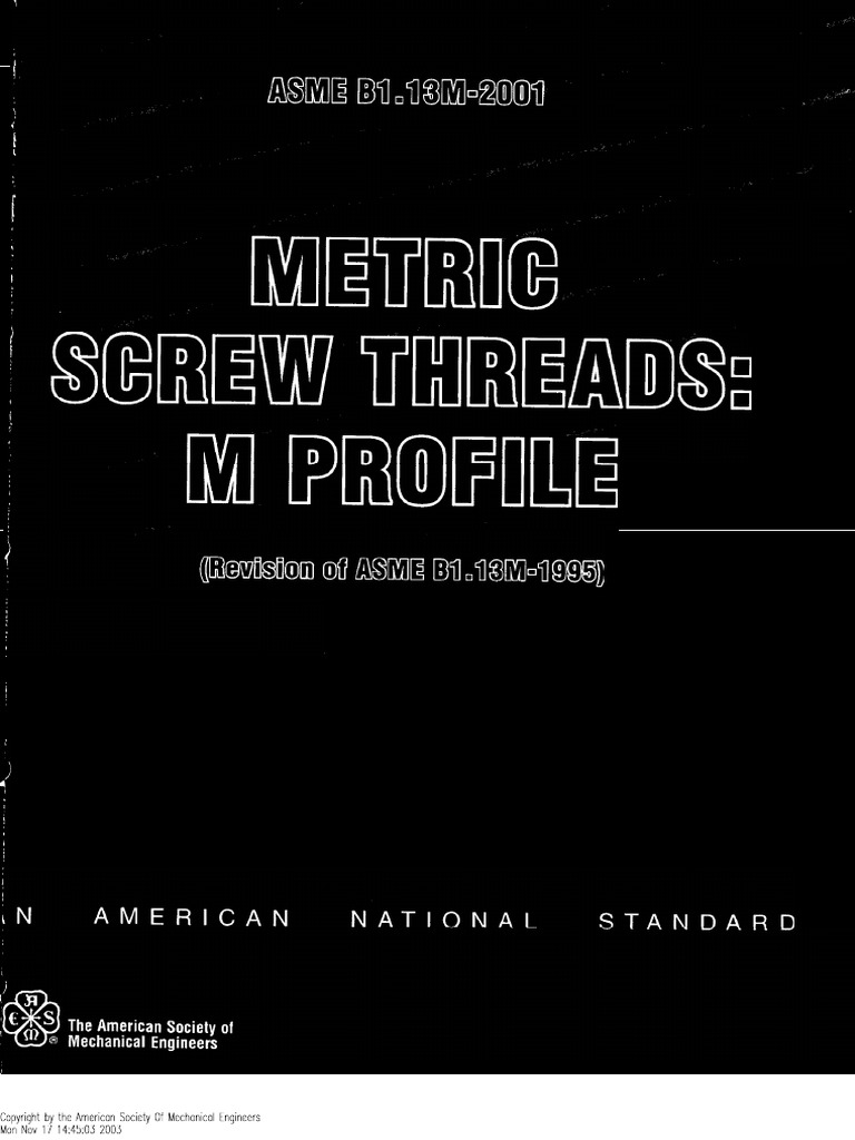 ASME B1.13M-2001 | PDF