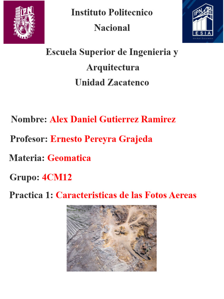 Practica 1 | PDF | Geomática | Science