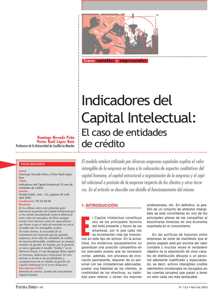 Para Trabajar Indicadores de Capital Intelectual | PDF | Business ...