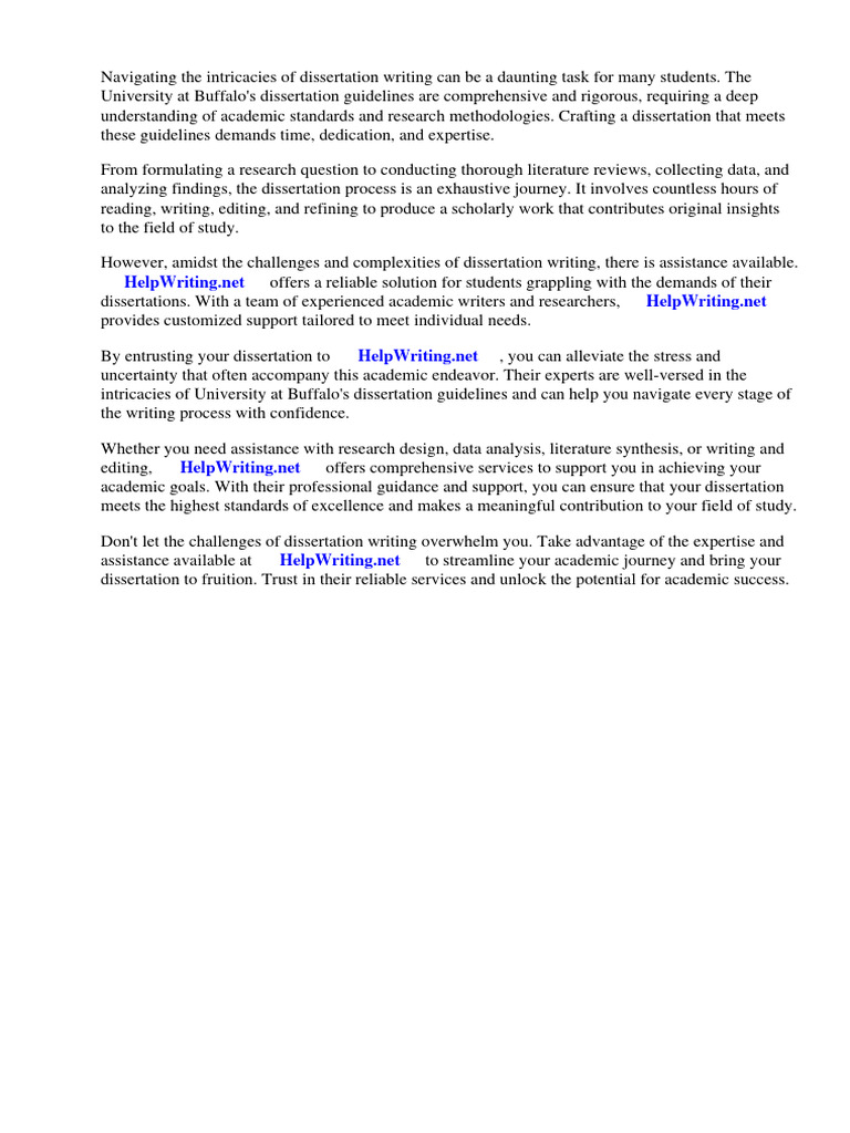 University at Buffalo Dissertation Guidelines | PDF | Thesis | Written Communication
