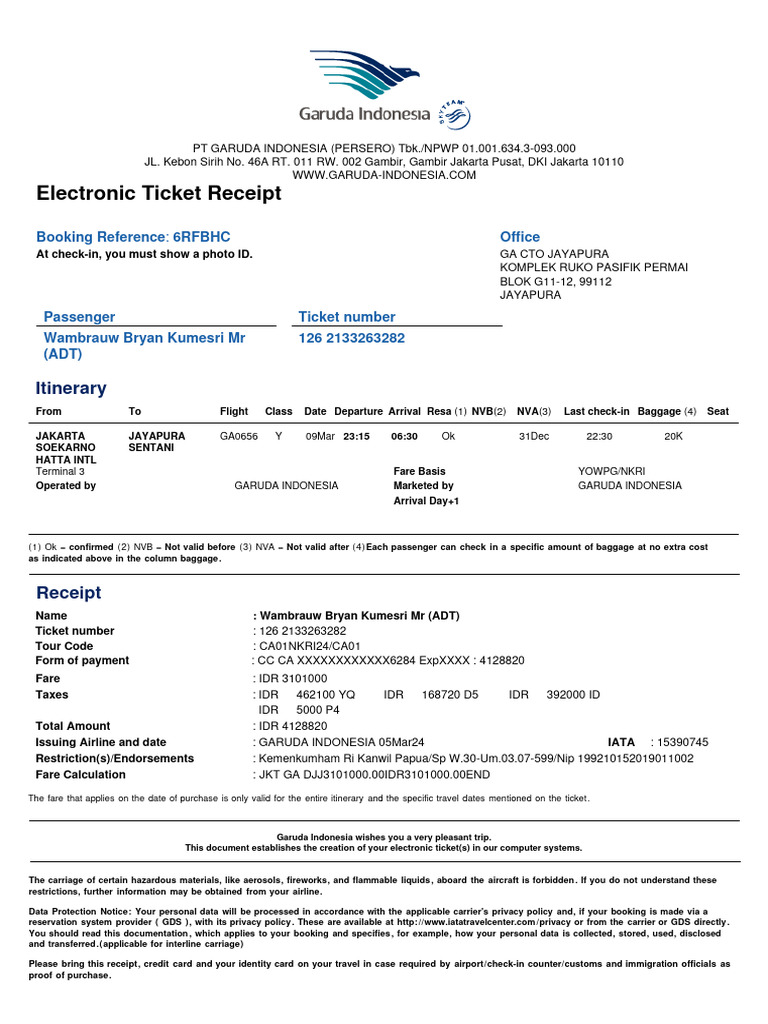 Your Electronic Ticket Receipt-23 | PDF