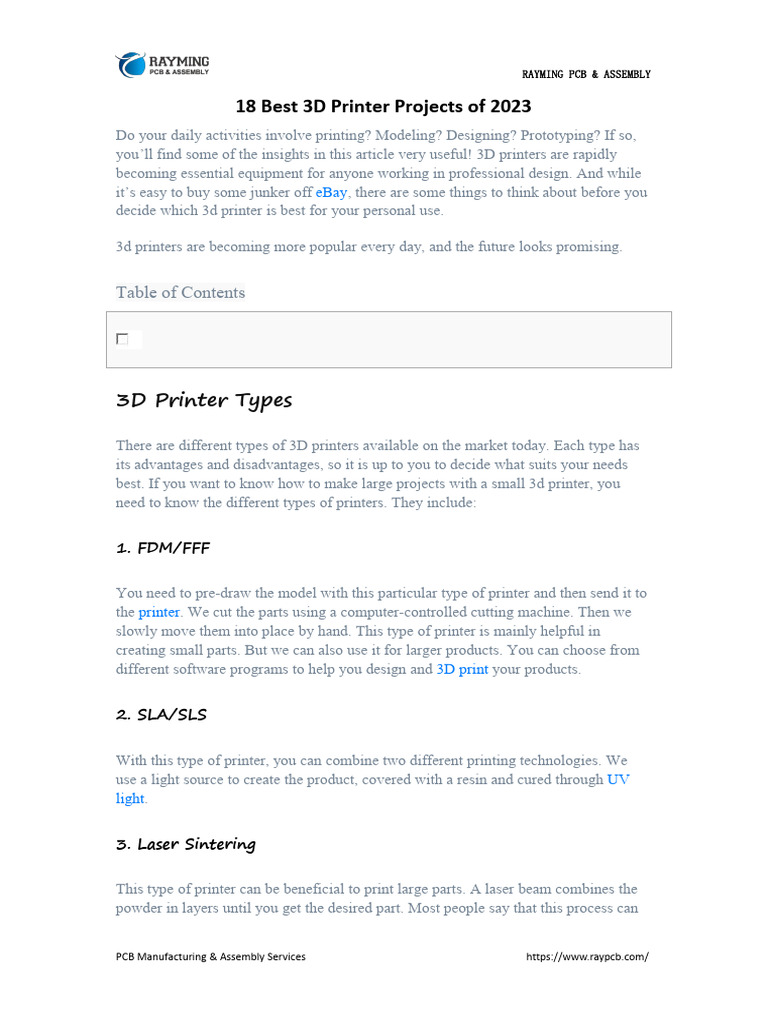 18 Best 3D Printer Projects of 2023 | PDF | 3 D Printing | Printer (Computing)