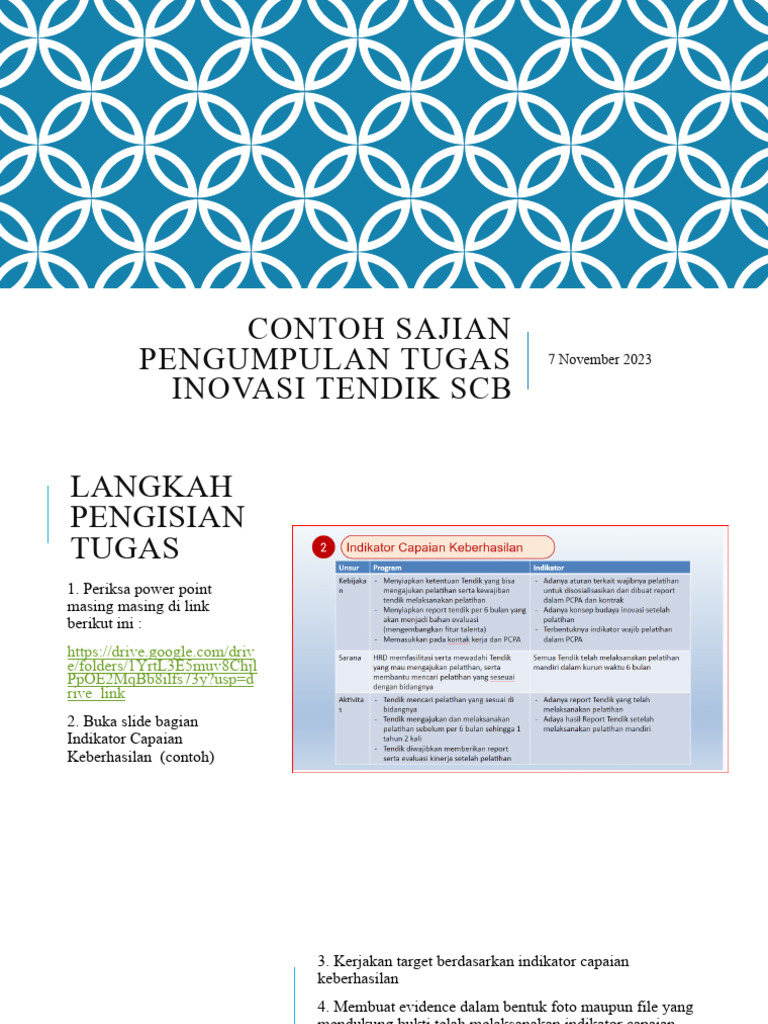 CONTOH Pengumpulan Tugas Inovasi Tendik SCB | PDF