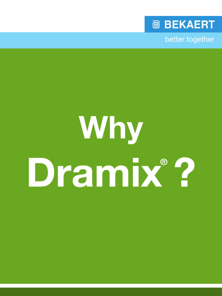 Why Dramix | PDF | Concrete | Steel