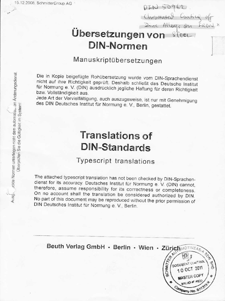 Din 50962 | PDF