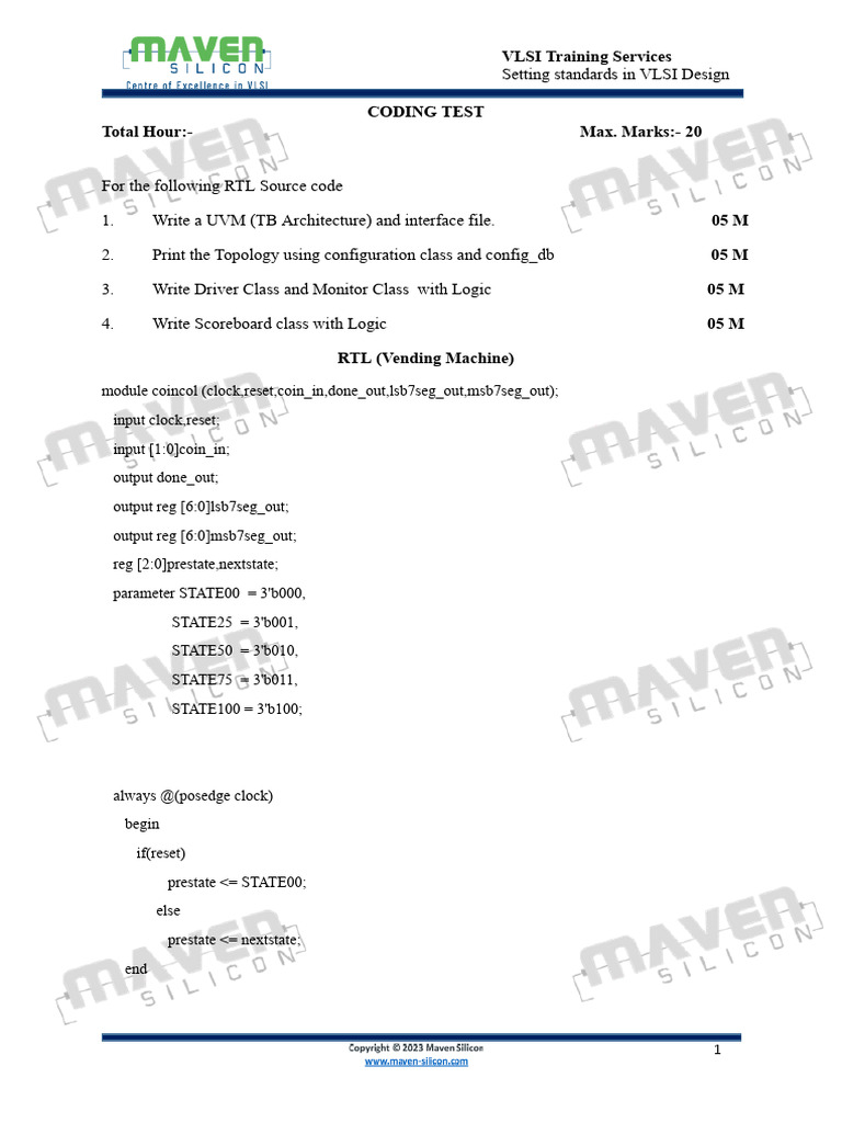 UVM Topology for Vending Machine Code | PDF | Software | Computer Science
