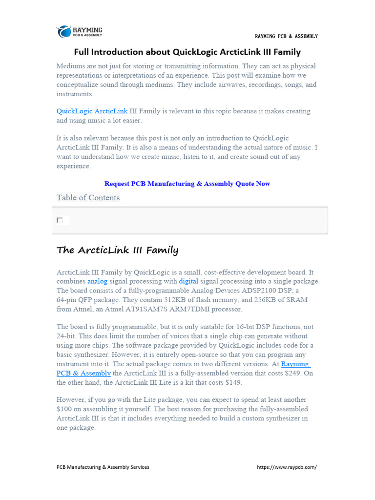 Full Introduction About QuickLogic ArcticLink III Family | PDF | Electrostatic Discharge ...