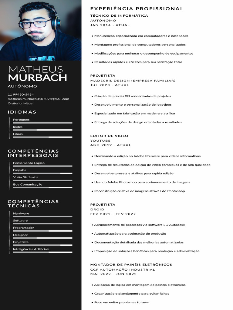 Matheus Murbach Curriculo | PDF Matheus Murbach Curriculo | PDF