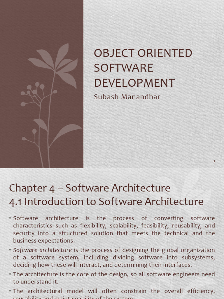 Chapter 4 Software Architecture | PDF | Model–View–Controller | Web Service Chapter 4 Software Architecture | PDF | Model–View–Controller | Web Service
