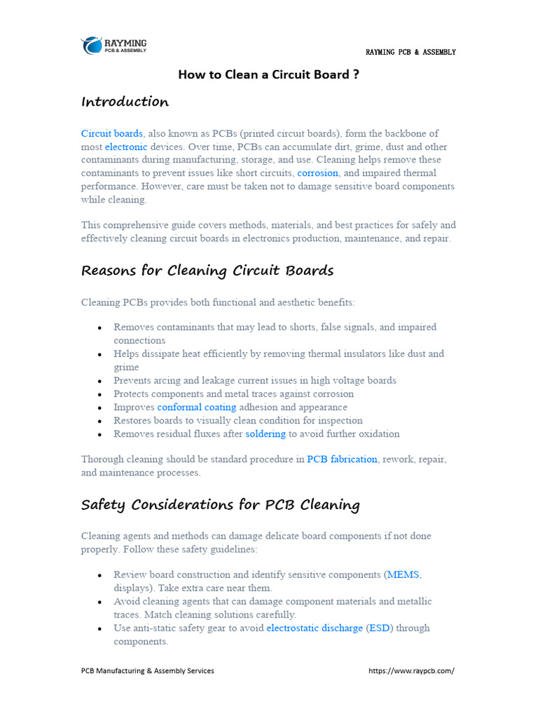 How To Clean A Circuit Board | PDF | Printed Circuit Board | Soldering