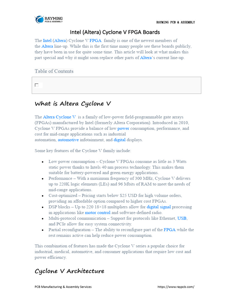 Intel (Altera) Cyclone V FPGA Boards | Download Free PDF | Field Programmable Gate Array ...
