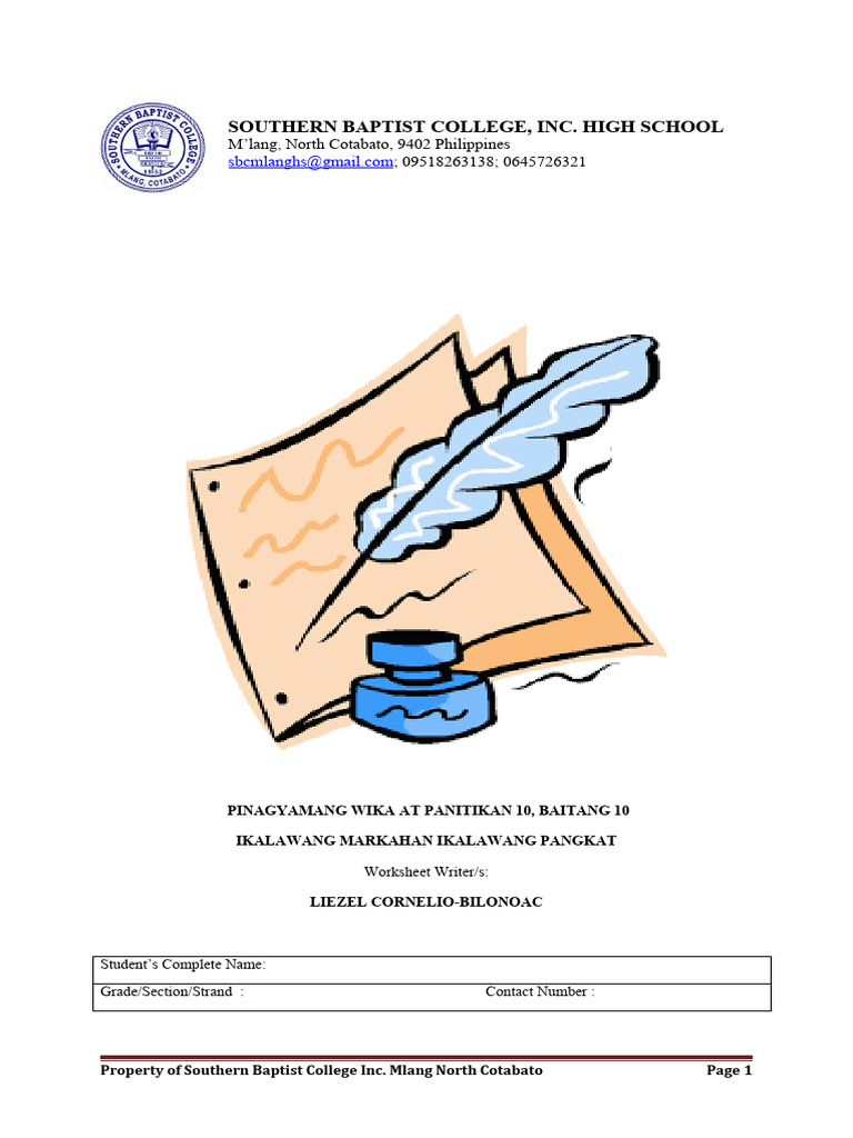 Grade 10 Filipino Quarter 2 Set 2 2020 2021 Bilonoac | PDF