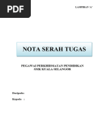 Contoh Nota Serah Tugas GB | PDF