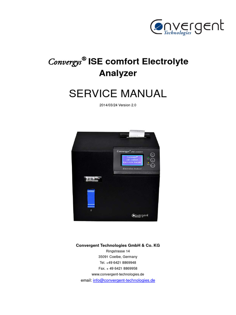 Convergys ISE Comfort Service Manual - Ver002 - 20140324 | PDF