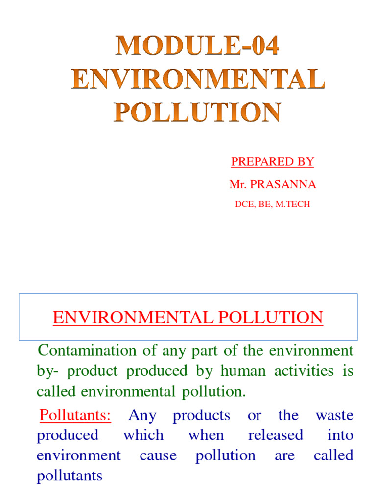 Understanding Environmental Pollution | PDF | Combustion | Smog