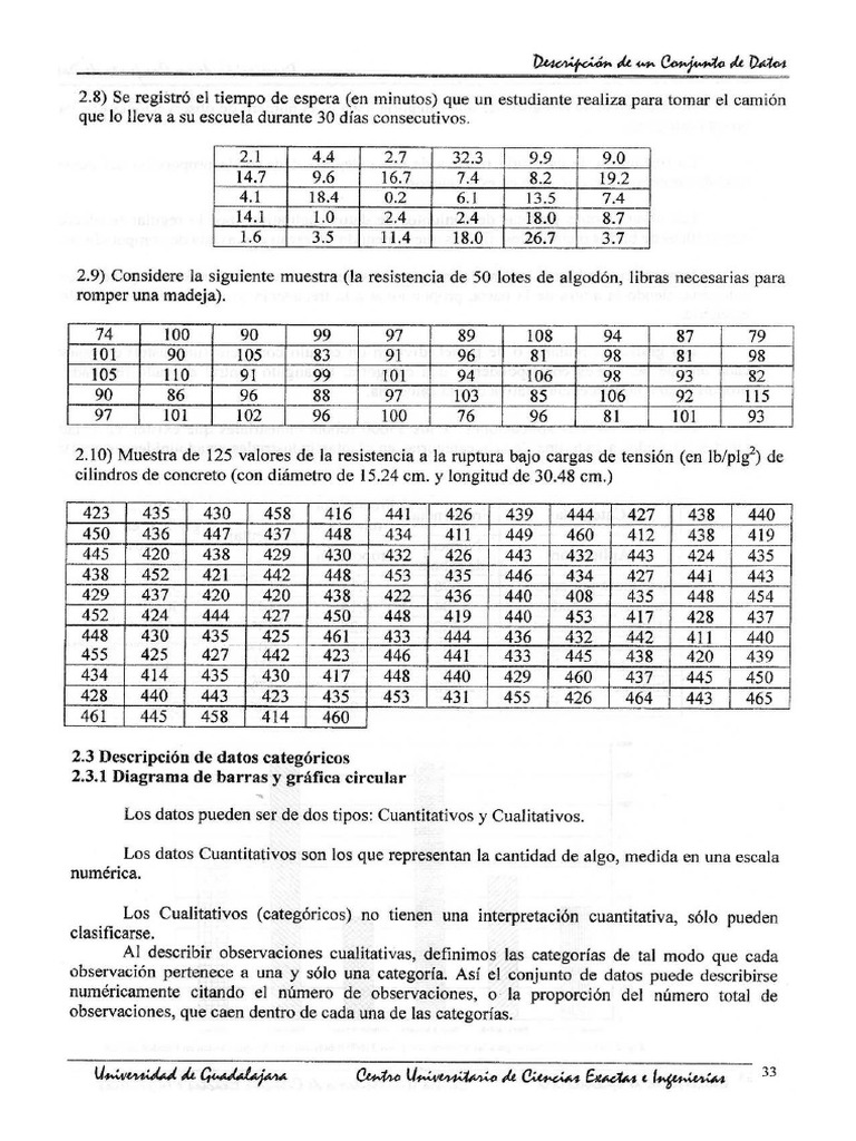 Descripcion de Datos Categoricos | PDF