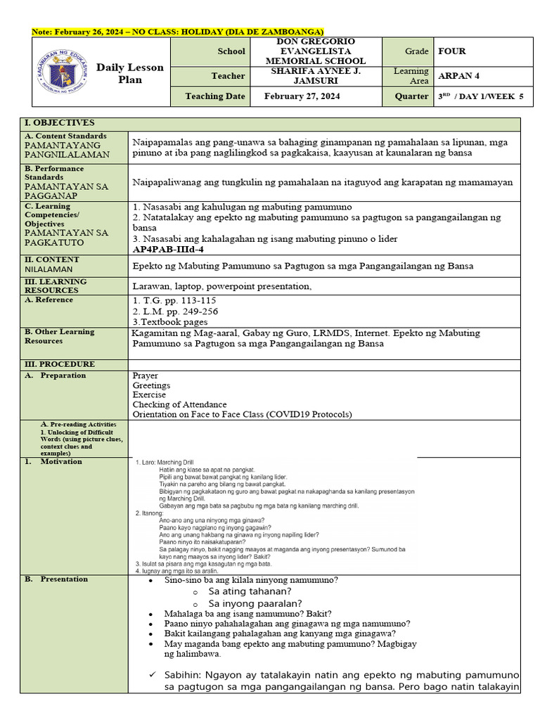 Q3 LP Ap Week 5 Day 1 4 | PDF
