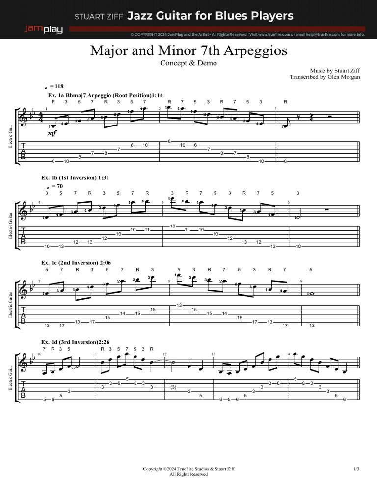 Major and Minor 7th Arpeggios Guide | PDF | Freedom Of Expression Law ...
