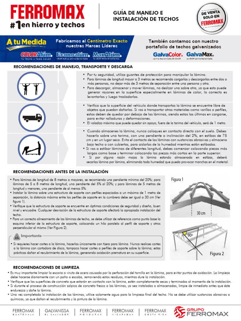 Guia Techos COR 2020 Sep | PDF | Tornillo