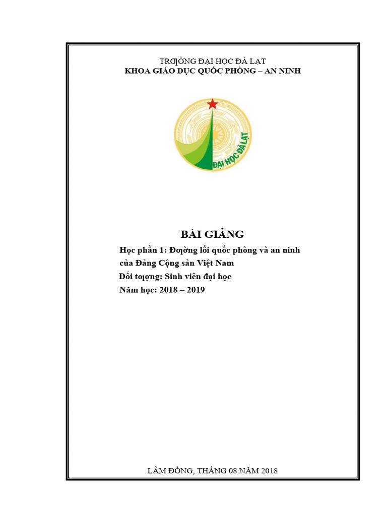 2018 Giao Duc QPAN 1 | PDF