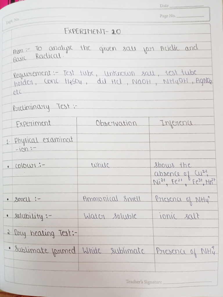 Experiment Chemistry CBSE Class 11 | PDF | Applied And ...