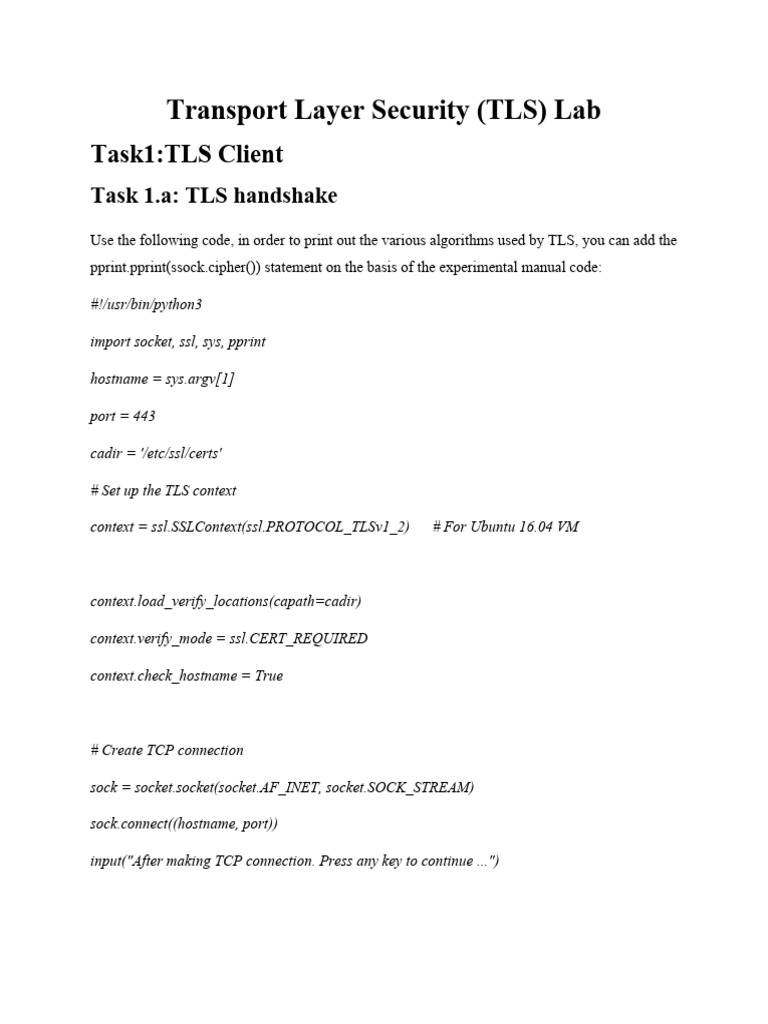 Transport Layer Security (TLS) | PDF | Transport Layer Security ... Transport Layer Security (TLS) | PDF | Transport Layer Security ...