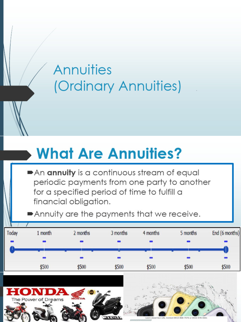 Simple Annuities - Ordinary Annuities | PDF | Present Value | Financial ...