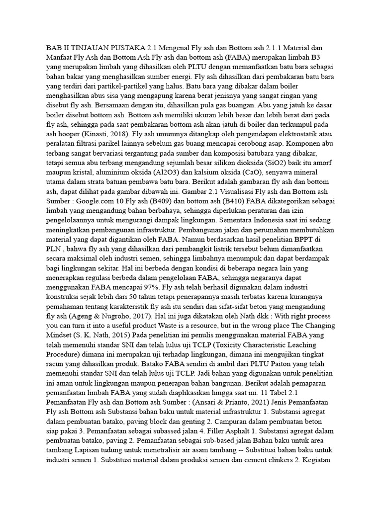 Bab Ii Tinjauan Pustaka Faba | PDF | Sains & Matematika | Teknologi & Rekayasa