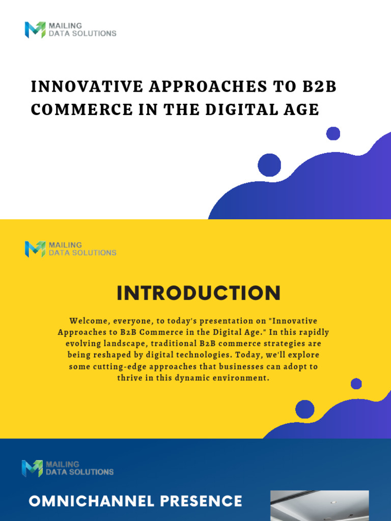 Innovative Approaches To B2B Commerce in The Digital Age | PDF | Supply ...