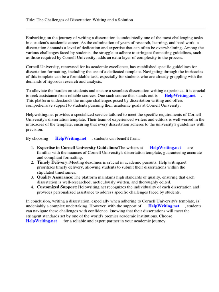 Cornell University Dissertation Template | PDF | Thesis | Suffragette