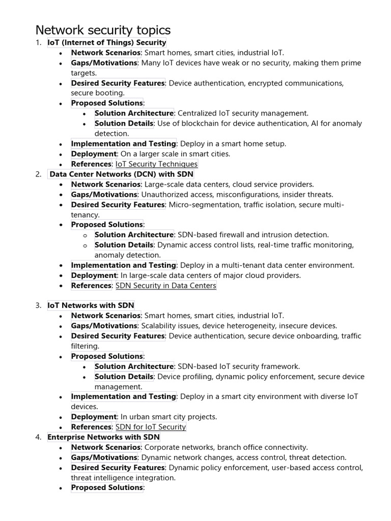 Network Security Topics | PDF | Security | Computer Security