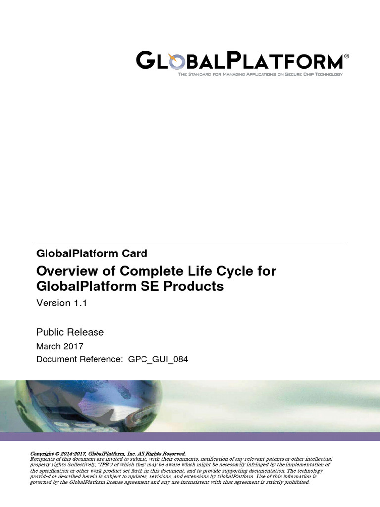 GPC Overview Complete Life Cycle v1.1 PublicRelease | PDF | Emv ...