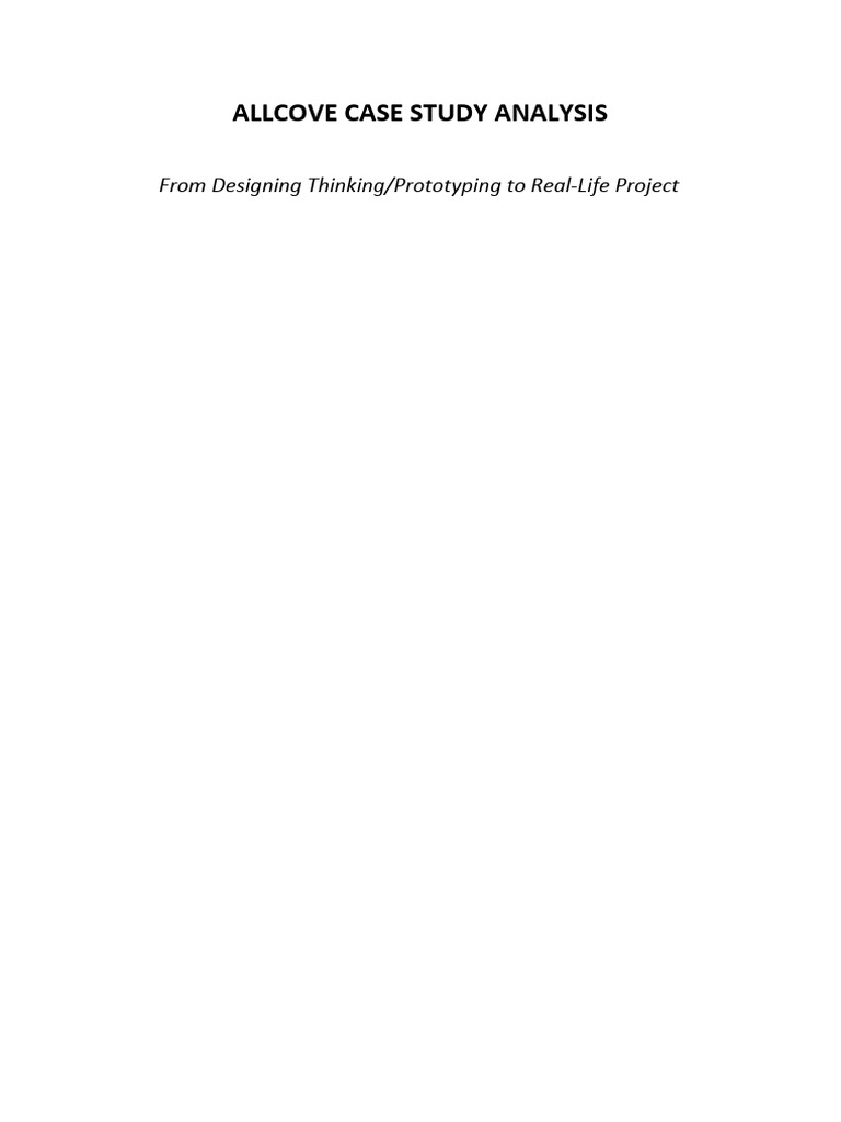Allcove Case Study Analysis | PDF | Design Thinking | Mental Disorder
