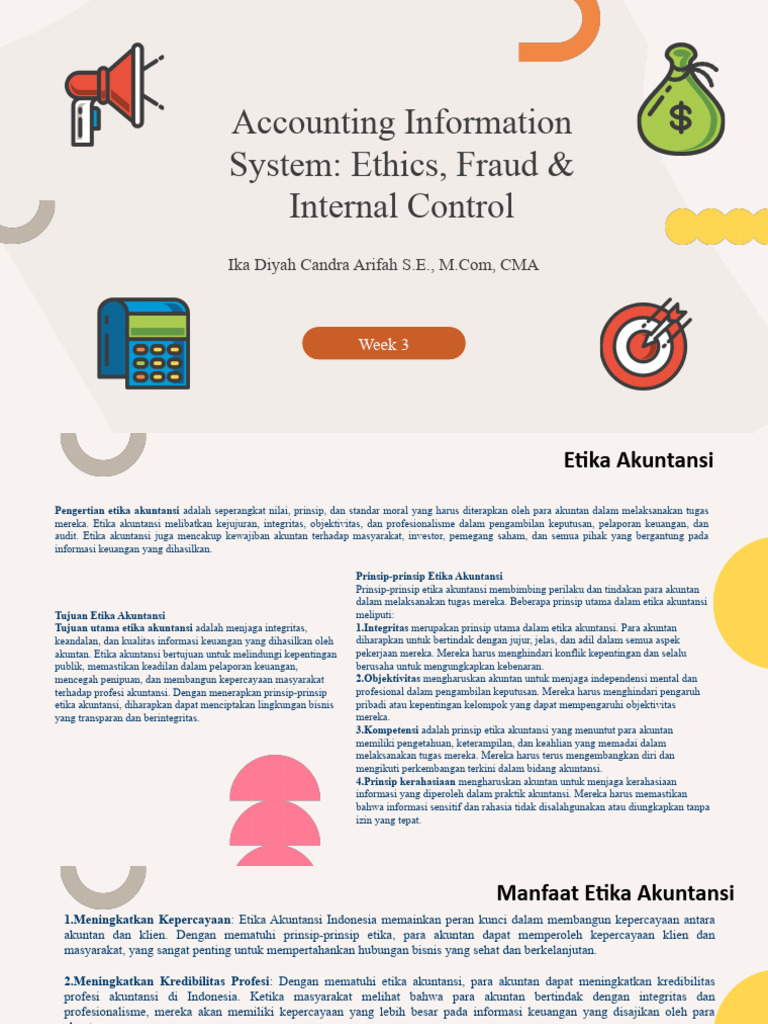 Week 3-Ethics, Fraud & Internal Control - Reguler | PDF Week 3-Ethics, Fraud & Internal Control - Reguler | PDF