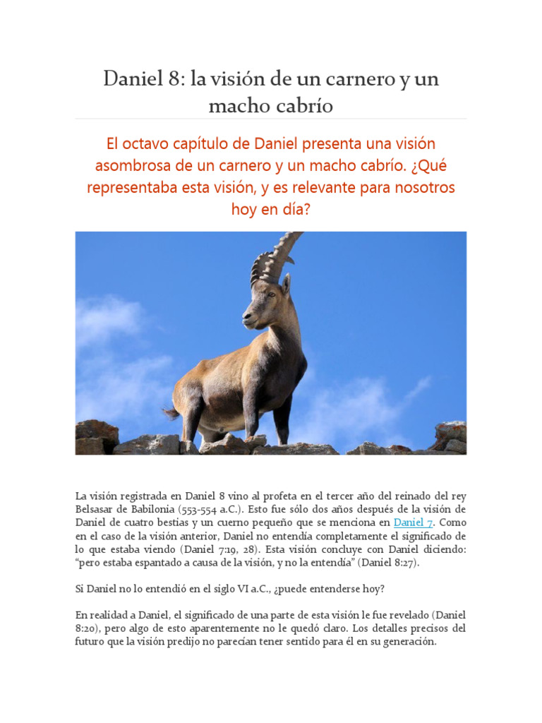 Daniel 8 | Descargar gratis PDF | Daniel (figura bíblica) | Ismael