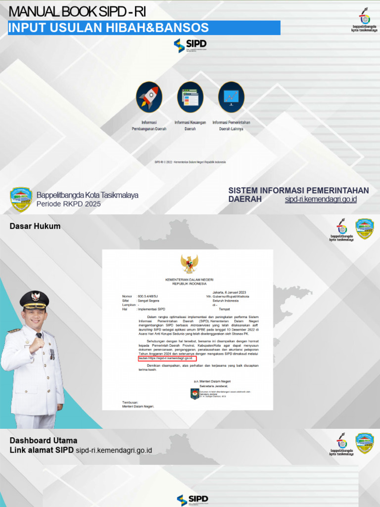 Petunjuk Input Usulan HIBAH - SIPD RI - Kota Tasik RKPD 2025 | PDF