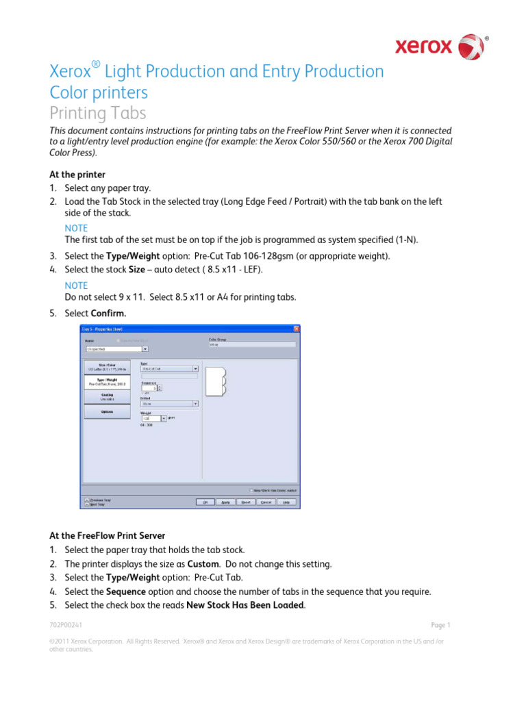 702P00241 Printing Tabs LPC EPC Engines | PDF | Printer (Computing) | Printing