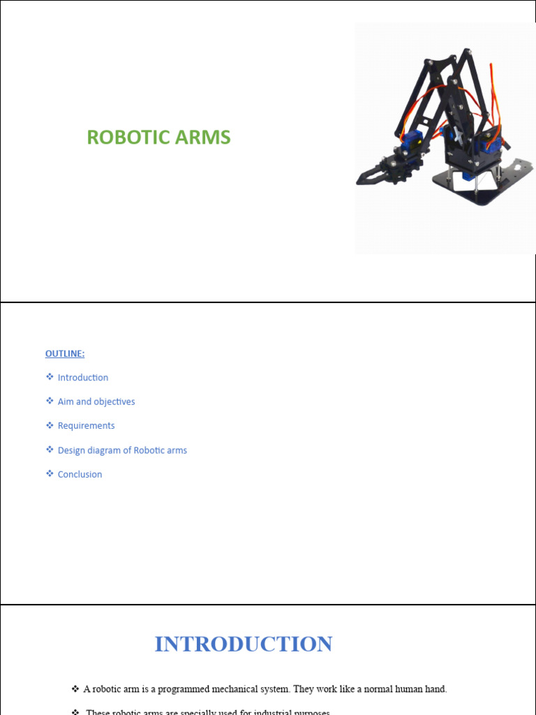 Arduino-Based Robotic Arm Guide | PDF | Technology & Engineering